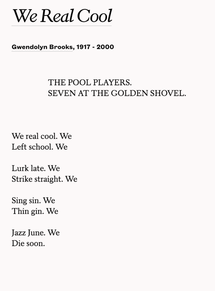"We Real Cool" by Gwendolyn Brooks: A Deeper Look - Central Square Theater